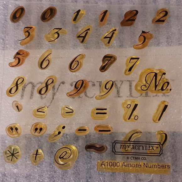 Close to my heart | Design | Amore Number And Symbols Acrylic Stamp Set ...